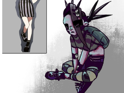 The Gothic style of the character. by Zabyvashka on Dribbble