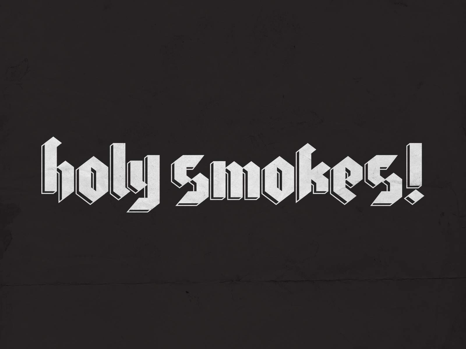 Holy Smokes! by mattcolewilson on Dribbble