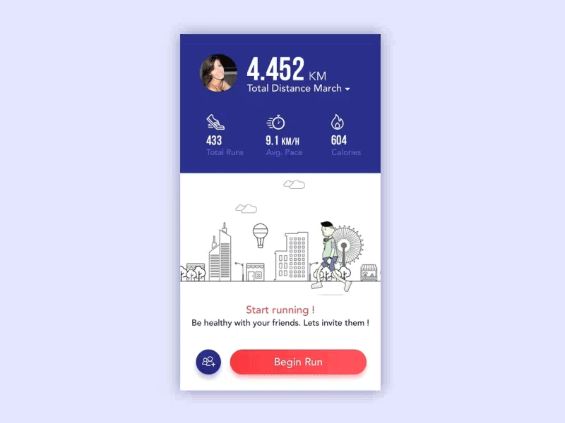 Running Screen by adhrian for Codigo Design on Dribbble