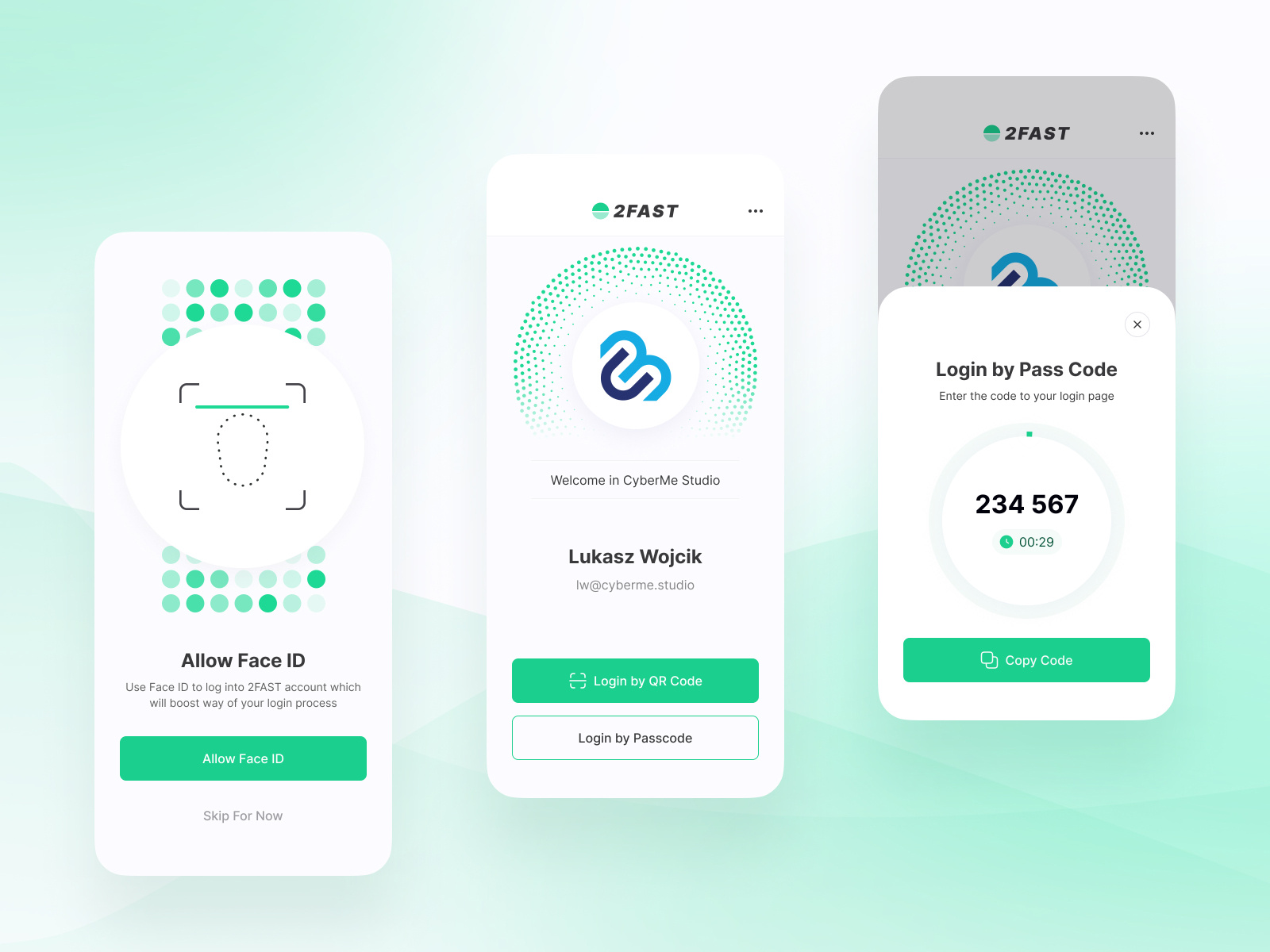 2FAST Authenticator App - Login With Passcode by Luke Wojcik on Dribbble