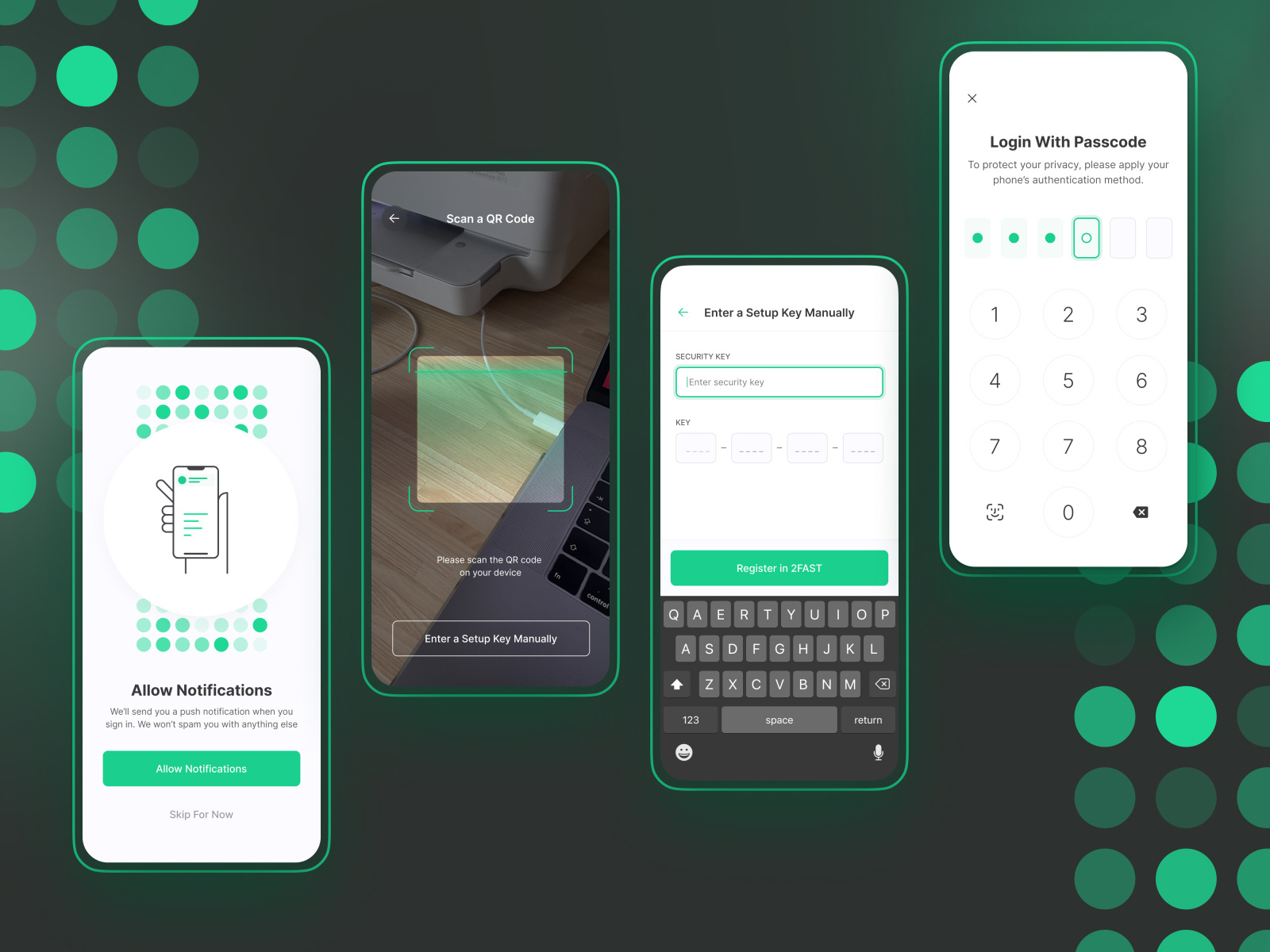 2FAST Authenticator App - Login With Passcode by Luke Wojcik on Dribbble