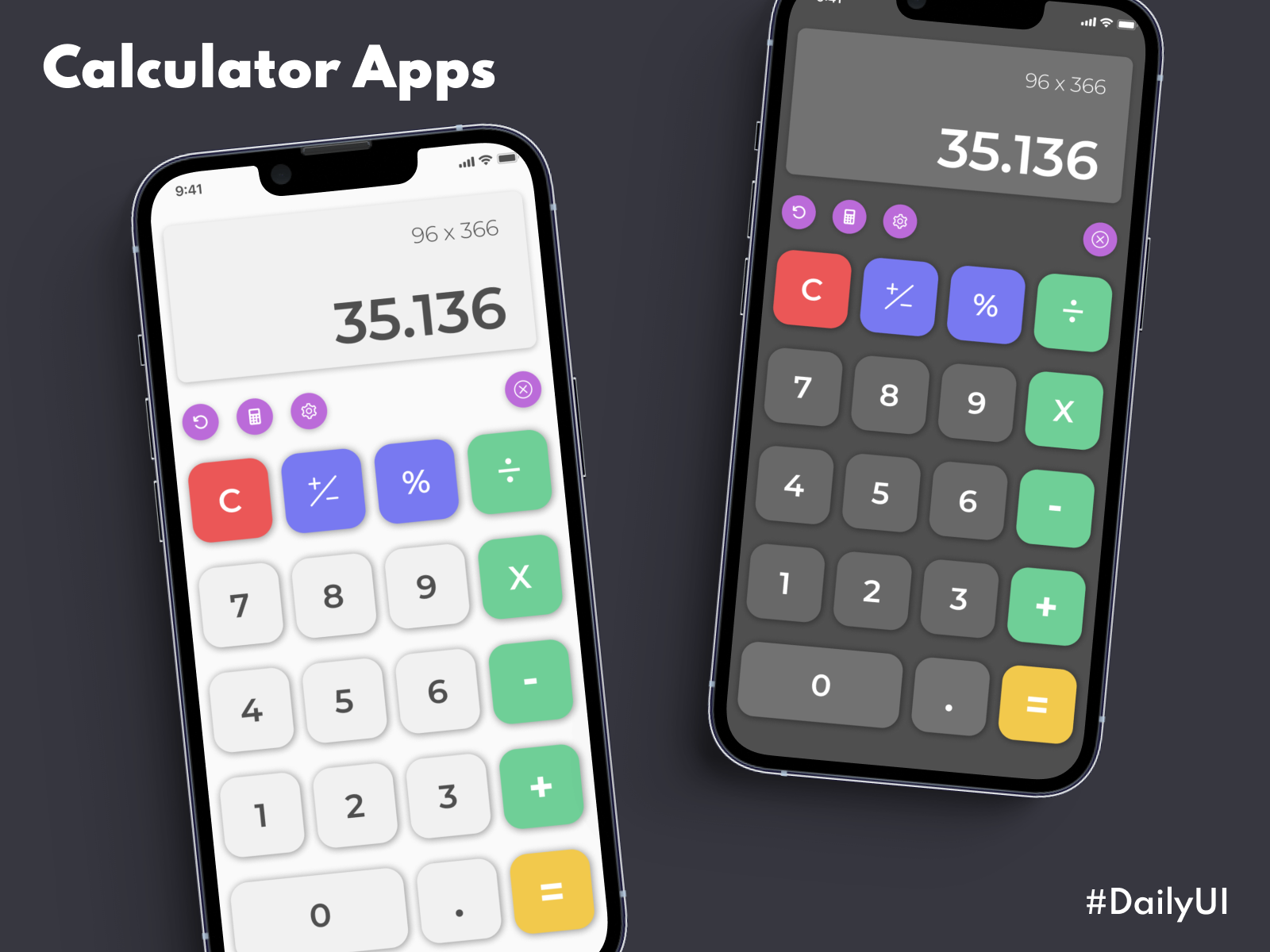 #DailyUI 004 Calculator Apps by Fadhli Ardiansyah on Dribbble