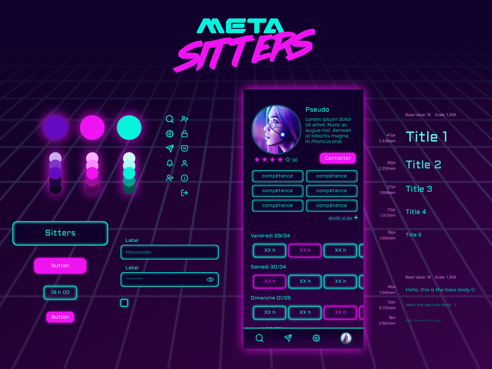 Meta Sitters - UI KIT by Octavie Guillon on Dribbble