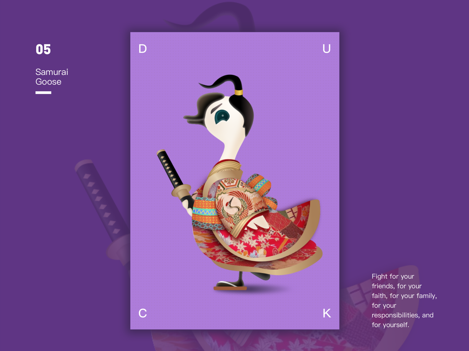 Samurai Goose by lihuiqin on Dribbble