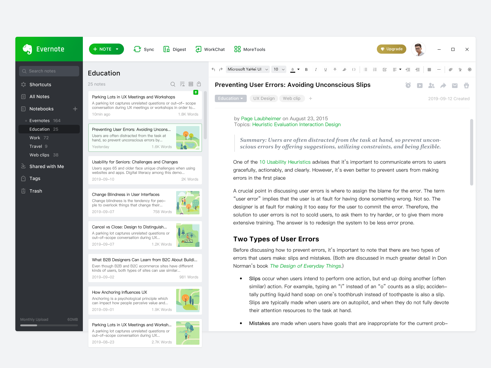 Evernote Windows App Redesign by herb on Dribbble