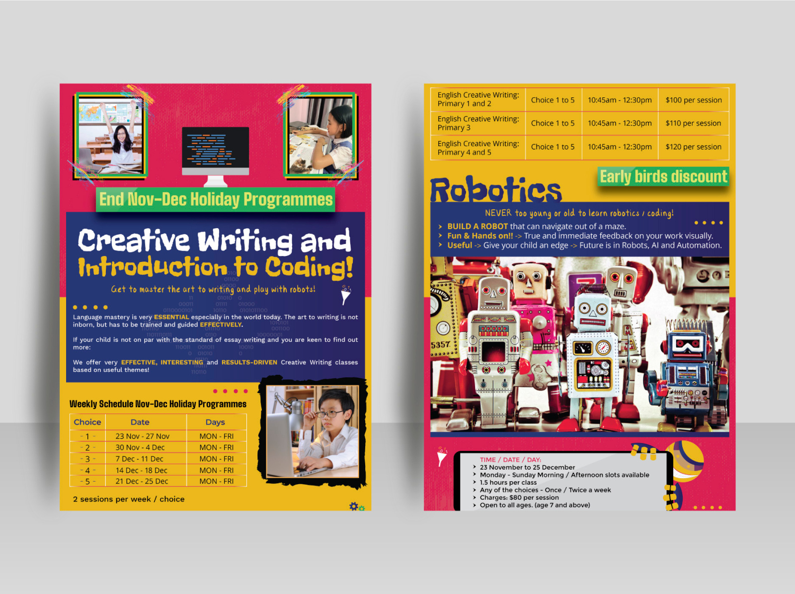 Creative Writing And Coding Flyer Design By Unus Shahid On Dribbble