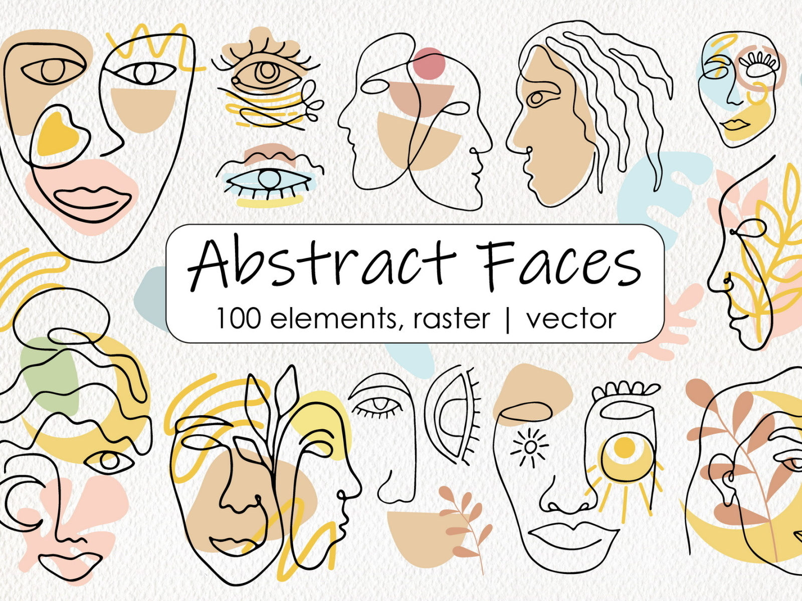 Abstract Boho Faces Collection by Iryna on Dribbble