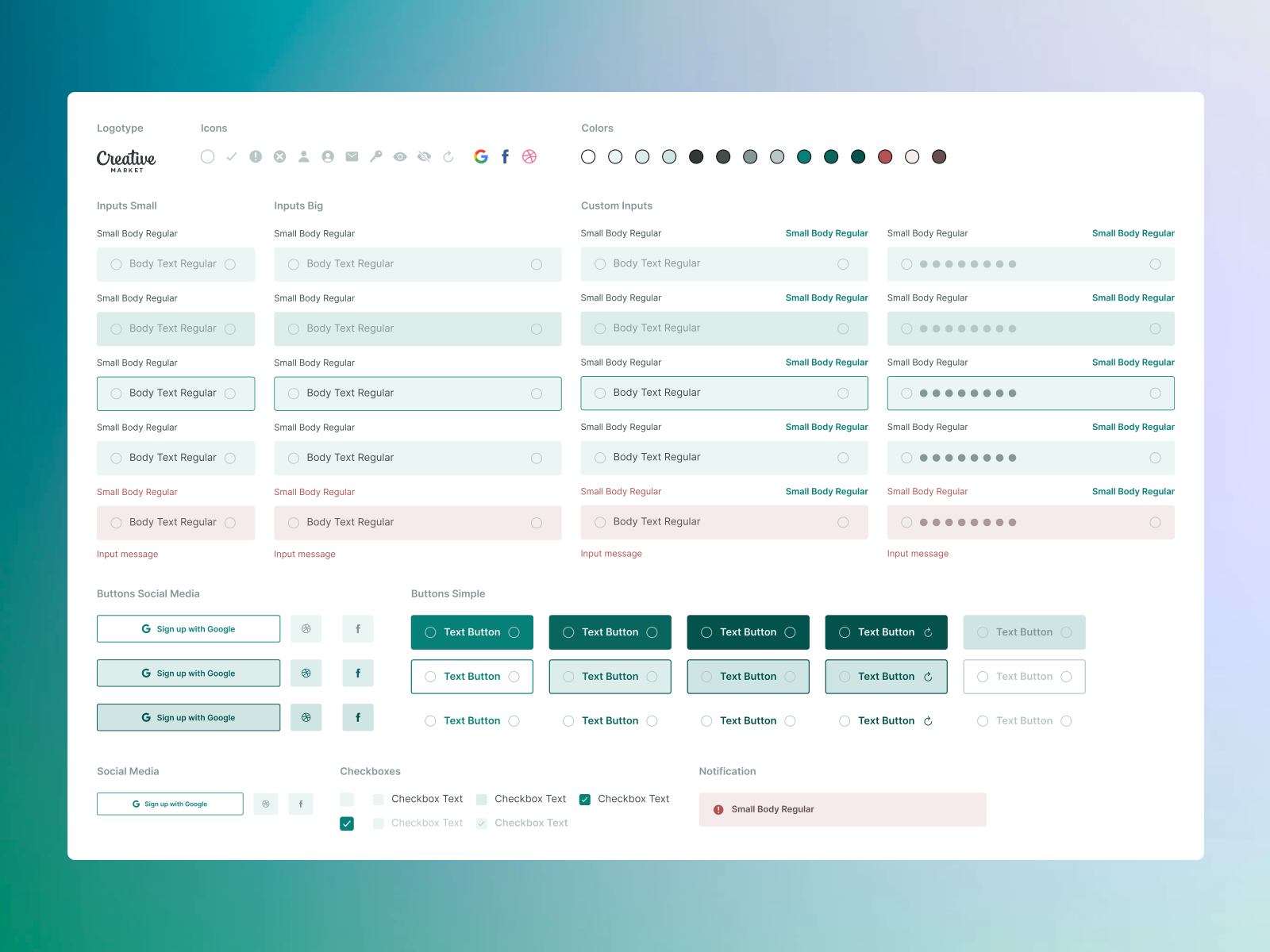 Sign Up Components – Redesign Concept for Creative Market by manka_web ...