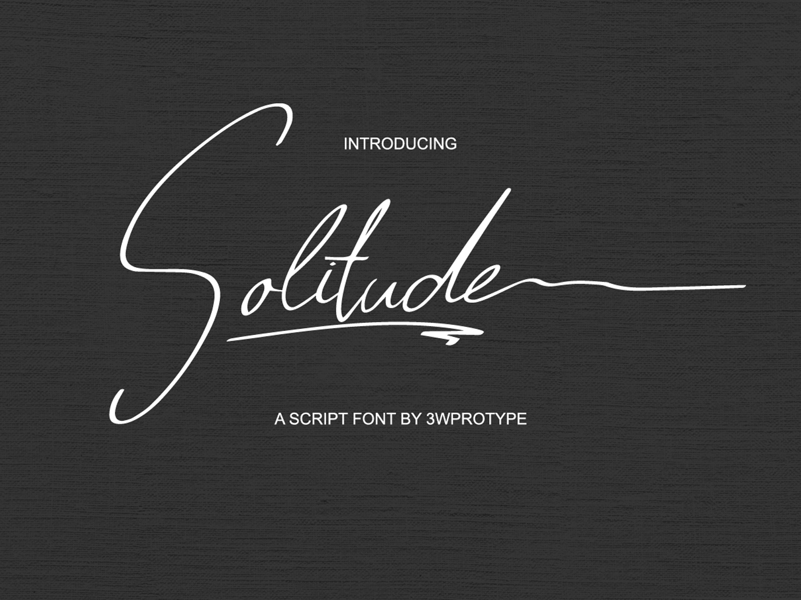 Solitude | FREE FONT by 3wprotype on Dribbble