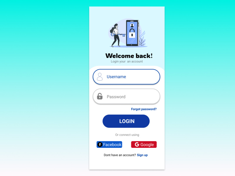 Login Screen by Hari_ Kulfi on Dribbble