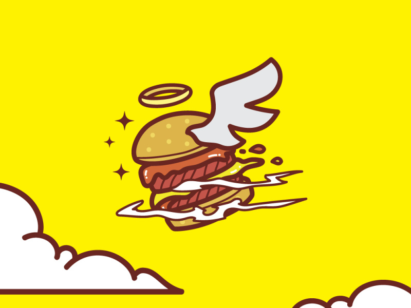 Angel Burger Logo by YantoDesign on Dribbble