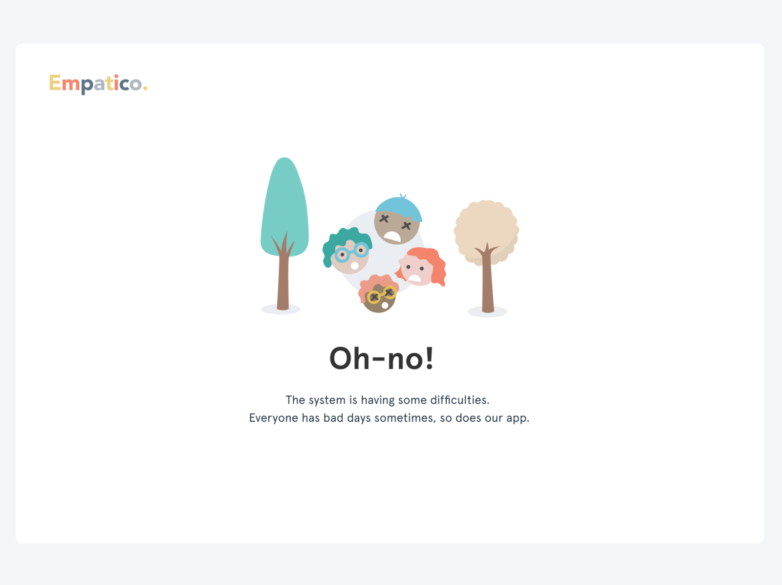Oh-no! Error state by Shanshan Duan on Dribbble