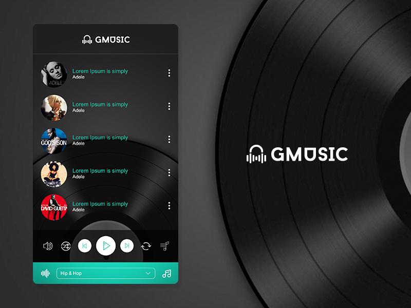 GMusic - Live Streaming Music by Ronnie on Dribbble