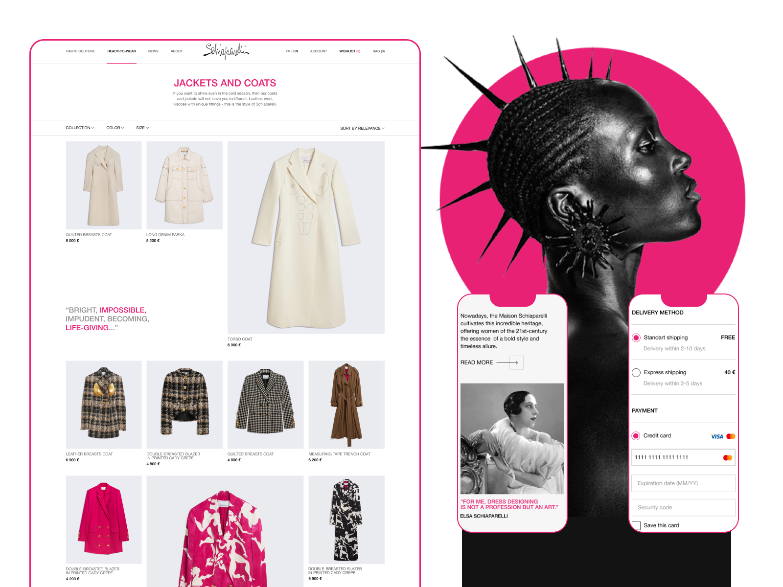 Schiaparelli. Redesign website by Alexandra on Dribbble