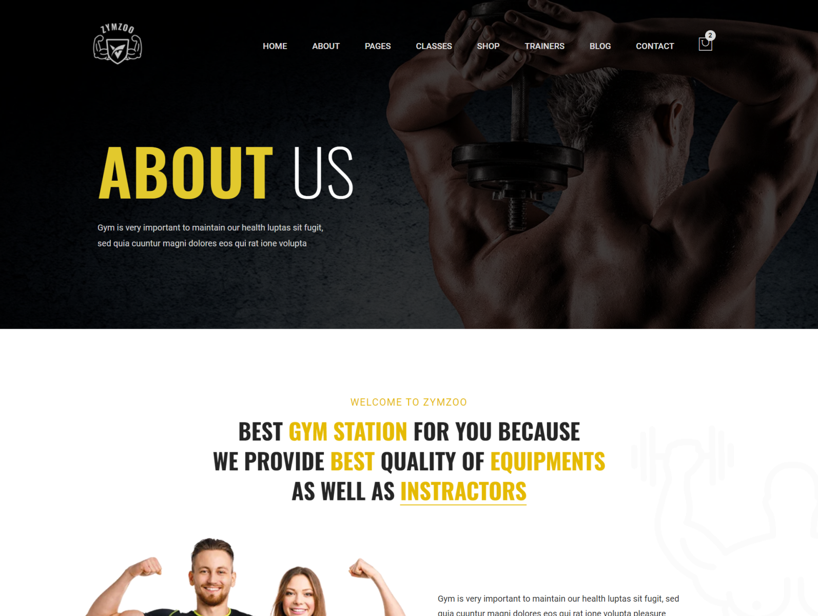 Zymzoo - Gym & Fitness Centre Bootstrap 5 Template by DevItems on Dribbble