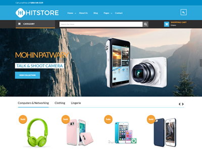 Hitstore - Electronics Shopify Theme by DevItems for HasThemes on Dribbble