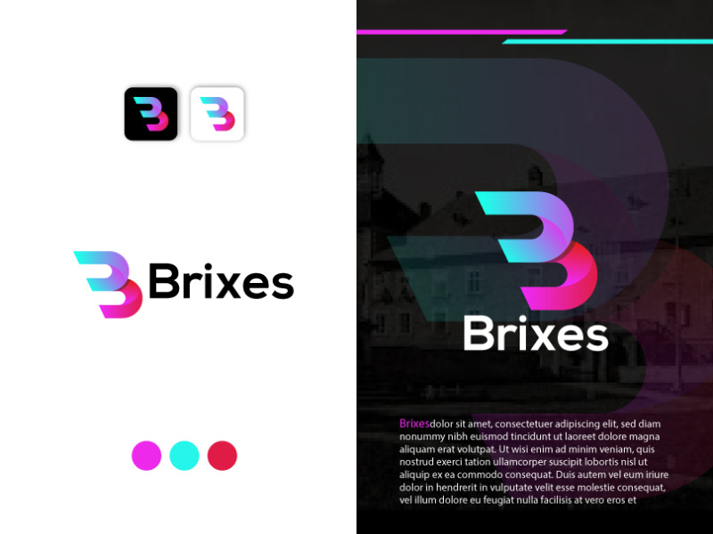 B Letter Logo| Text Logo| Modern Logo by Ishita Khanam on Dribbble