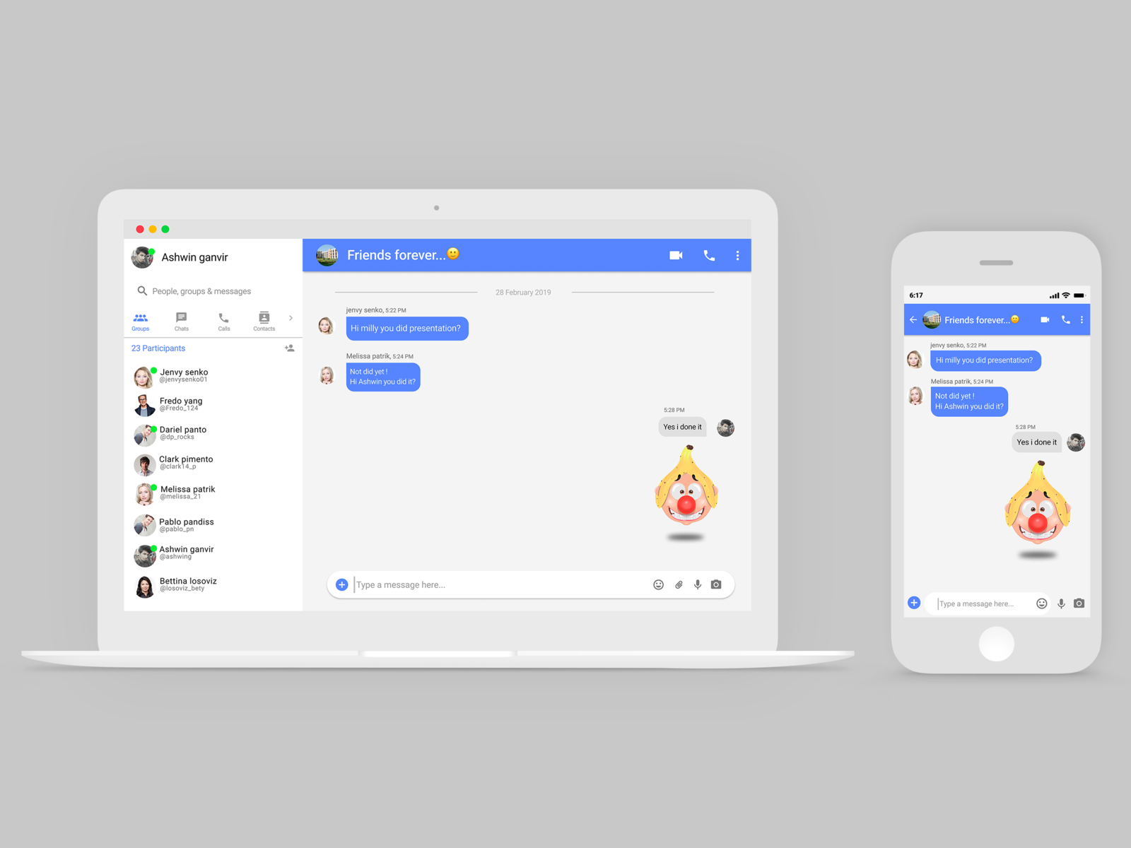 Designed for group messaging by Ashwin Ganvir on Dribbble