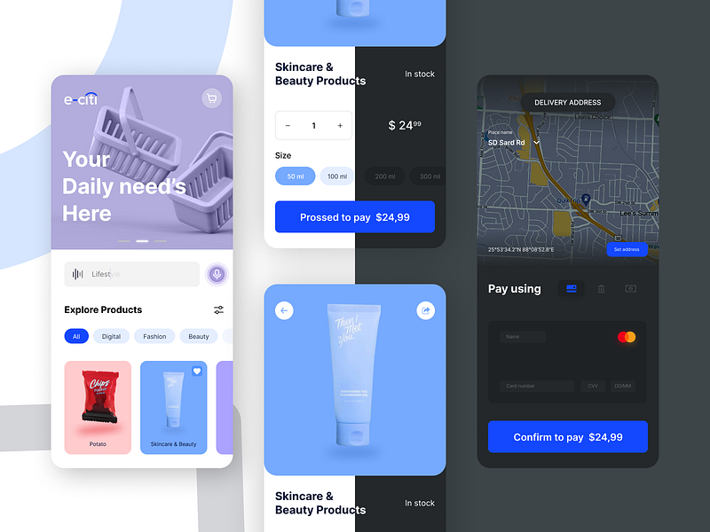 E-commerce mobile app ui design by Sabbir Hasan on Dribbble
