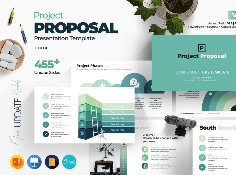Project Proposal PowerPoint Template by White Graphic on Dribbble