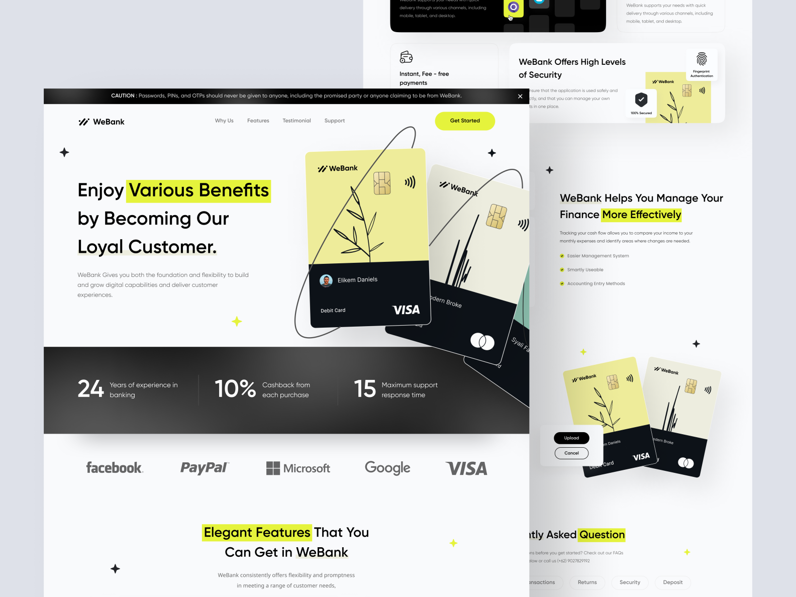 WeBank - Banking Landing Page by Aldsqy for Sans Brothers on Dribbble