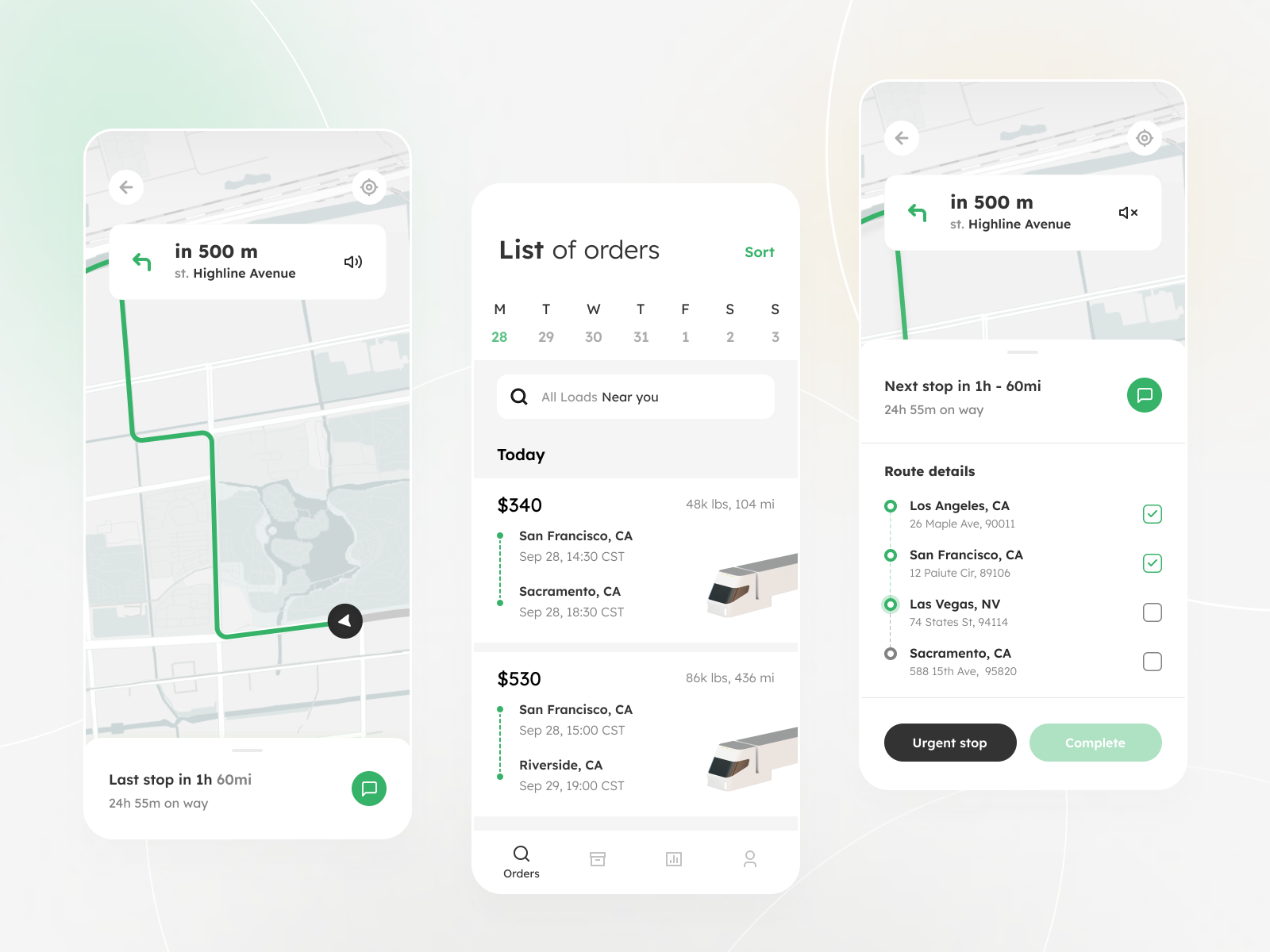 Delivery driver app for logistic company by Cleveroad on Dribbble