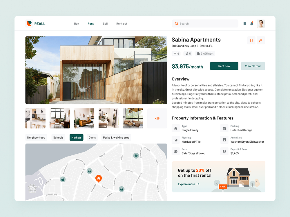 Web Application for Renting by Cleveroad on Dribbble