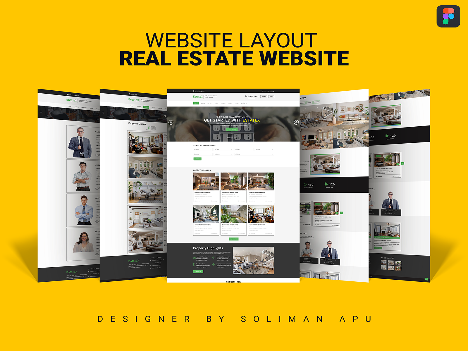 Real Estate Website UI Design by Soliman Apu on Dribbble