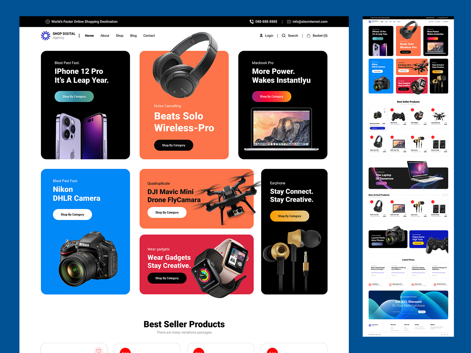 Shop Digital Agency Website UI Templated Design by Soliman Apu on Dribbble