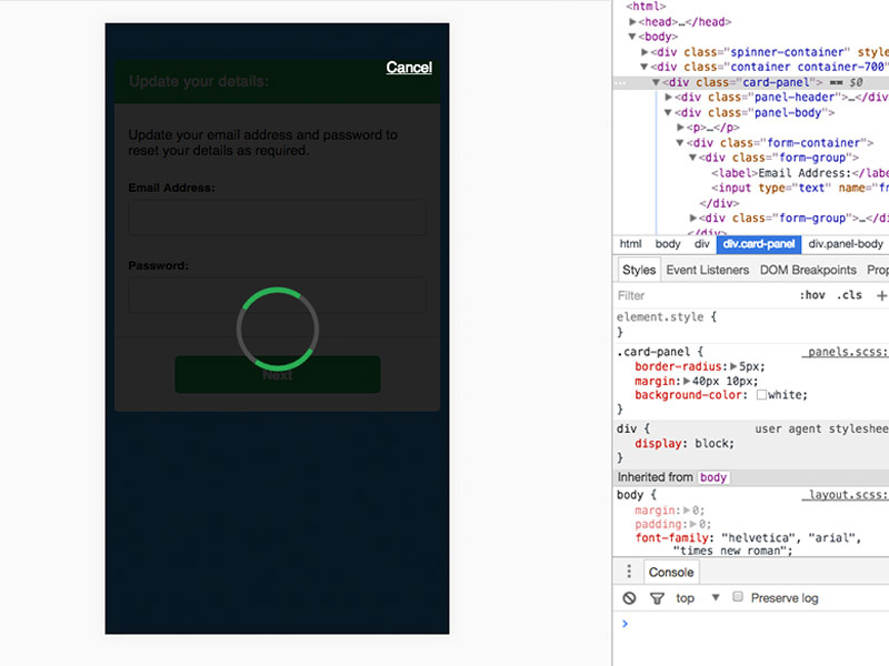 CSS loading animation by Michael Szeto on Dribbble