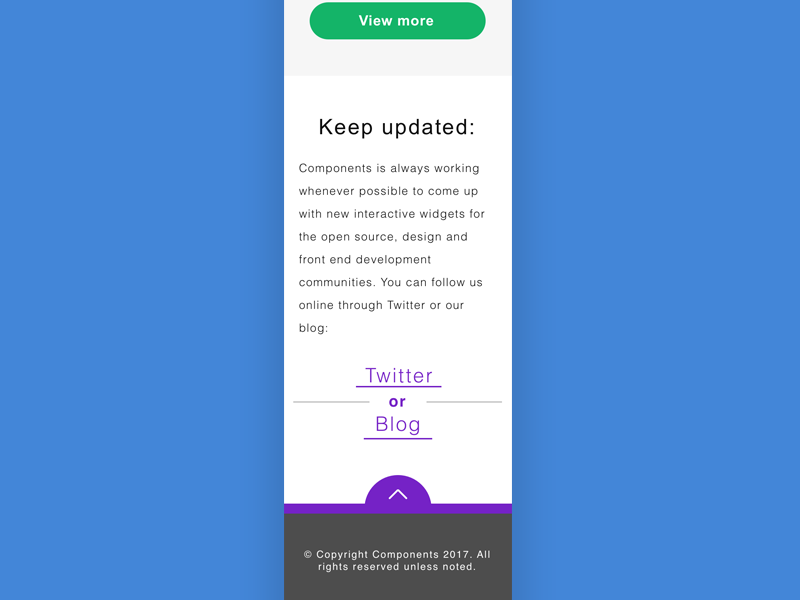 Components mobile footer by Michael Szeto on Dribbble