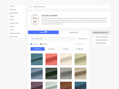 Architecture's Furniture Store - Fabrics by Danut Mihalca on Dribbble