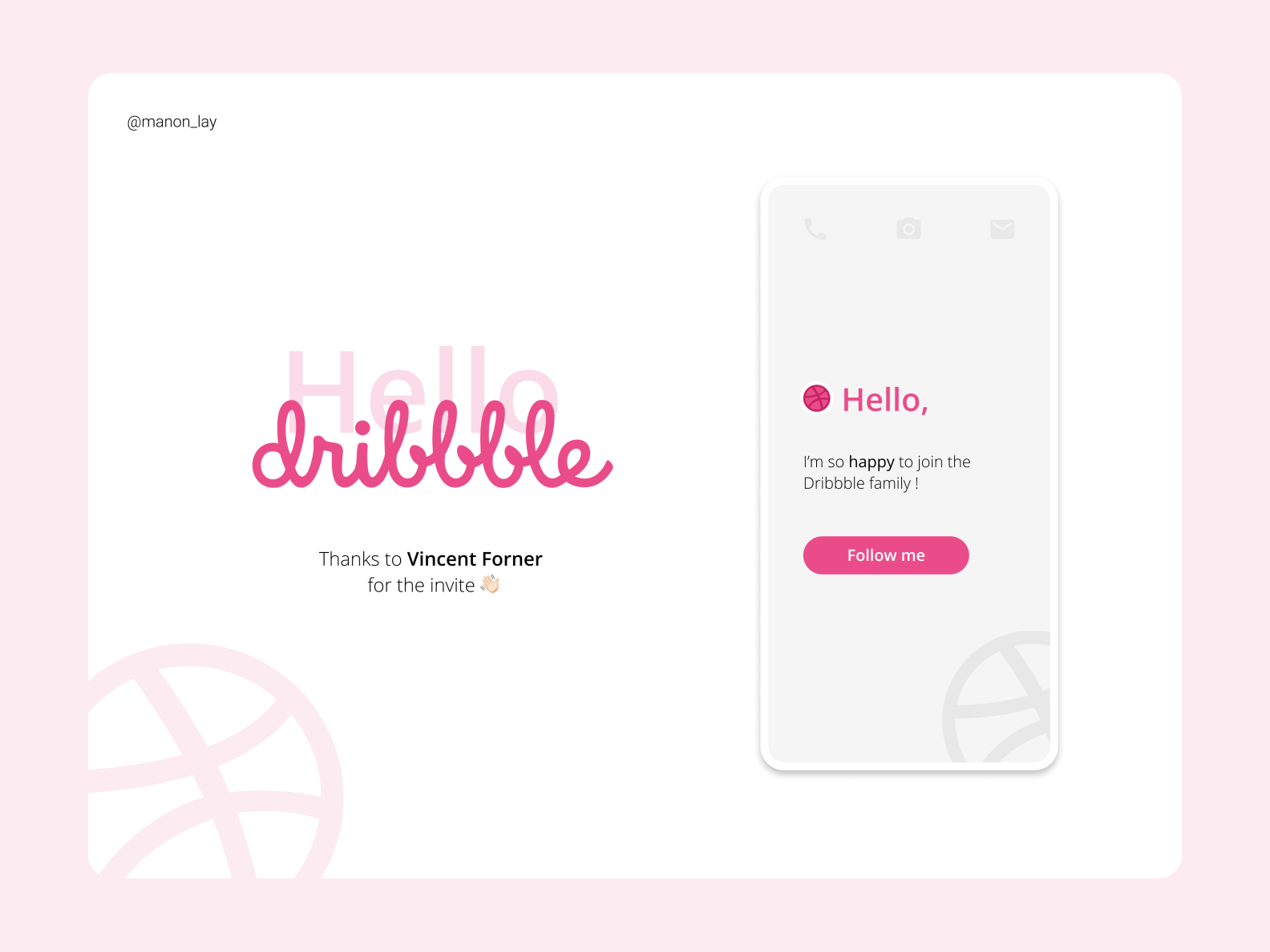 Hello Dribbble by Manon Lay on Dribbble