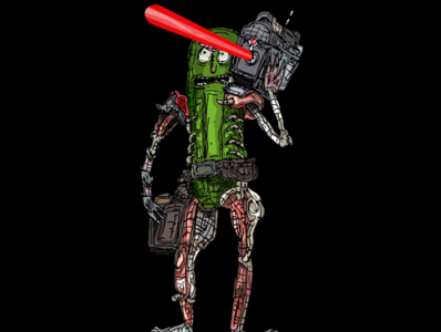 Pickle Rick for Amazon Collab by EBR Design and Illustration. on Dribbble