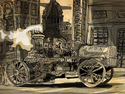 1901 Firetruck by EBR Design and Illustration. on Dribbble