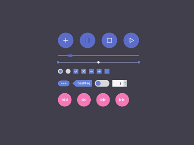 Dark UI kit by Roxana Carabas on Dribbble