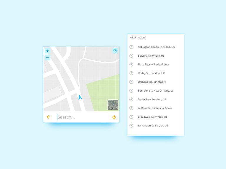 Map Widget UI by Roxana Carabas on Dribbble