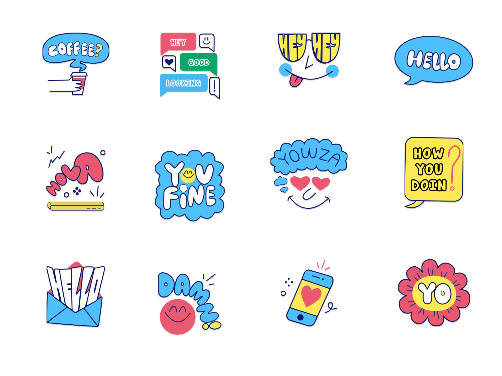 Stickers by Sumit Sharma on Dribbble