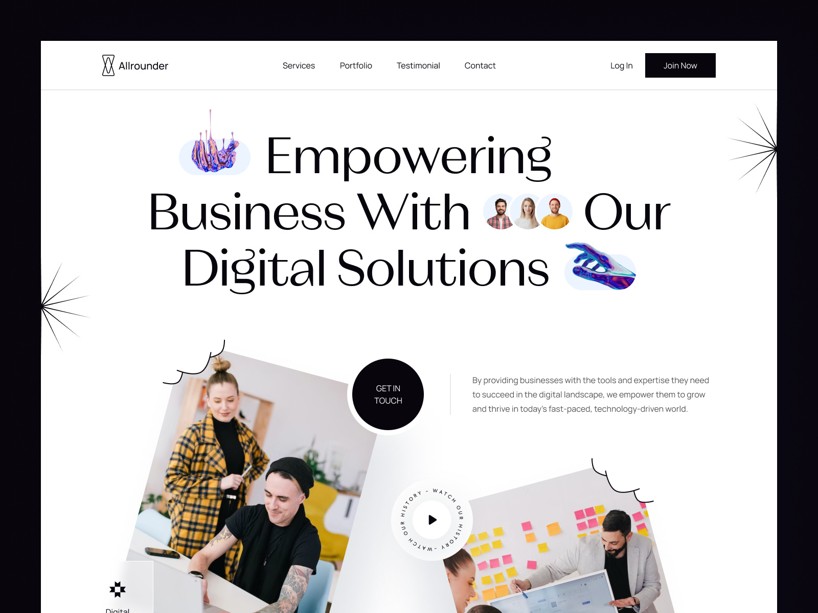 Agency Web Header Design by Uix Shuvo on Dribbble