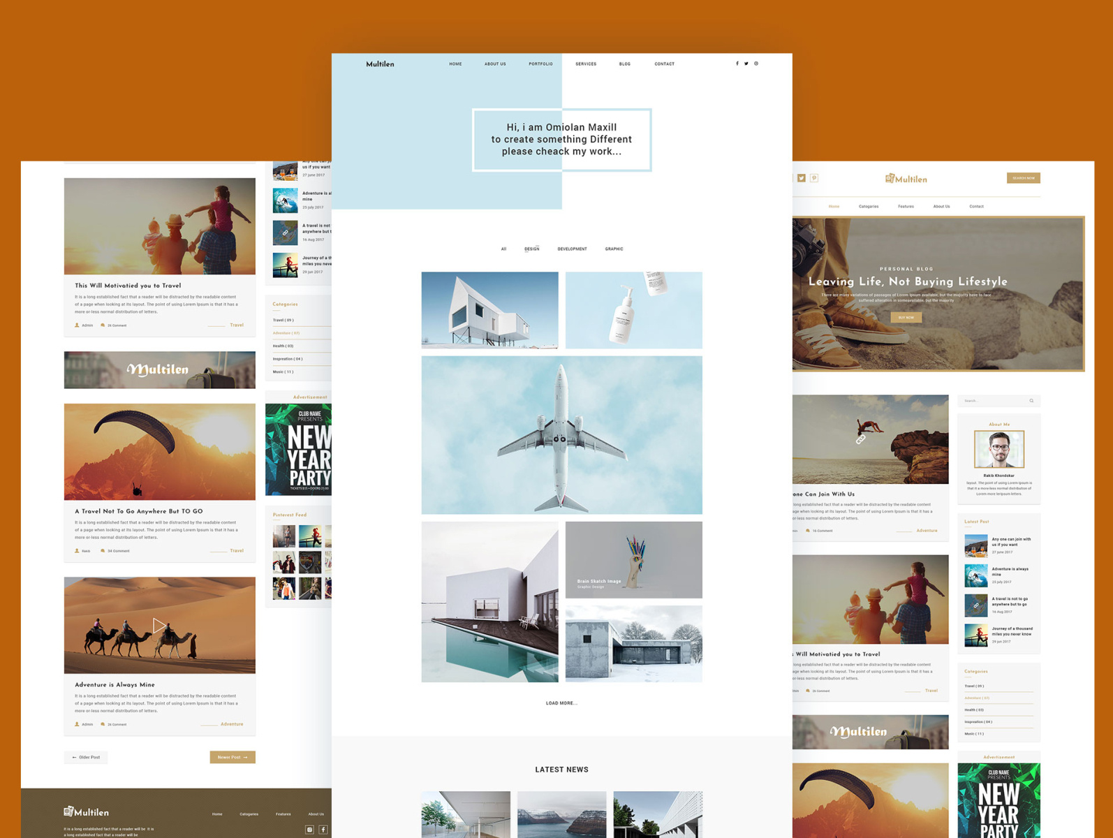 Minimal Portfolio & Gallery Template by Hossen Babu Orfe Hira on Dribbble