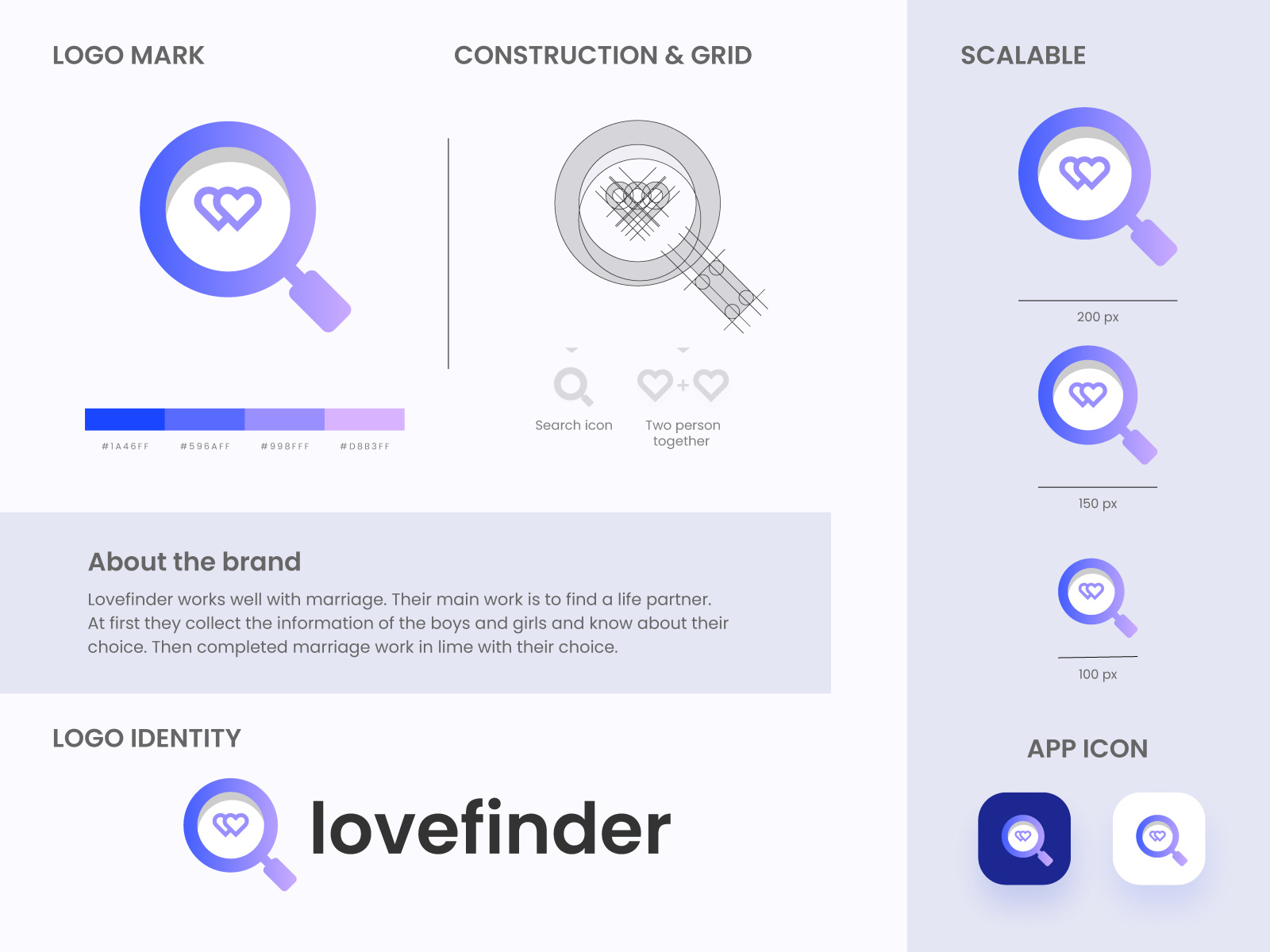 Lovefinder Logo by Mohammad Nayon on Dribbble