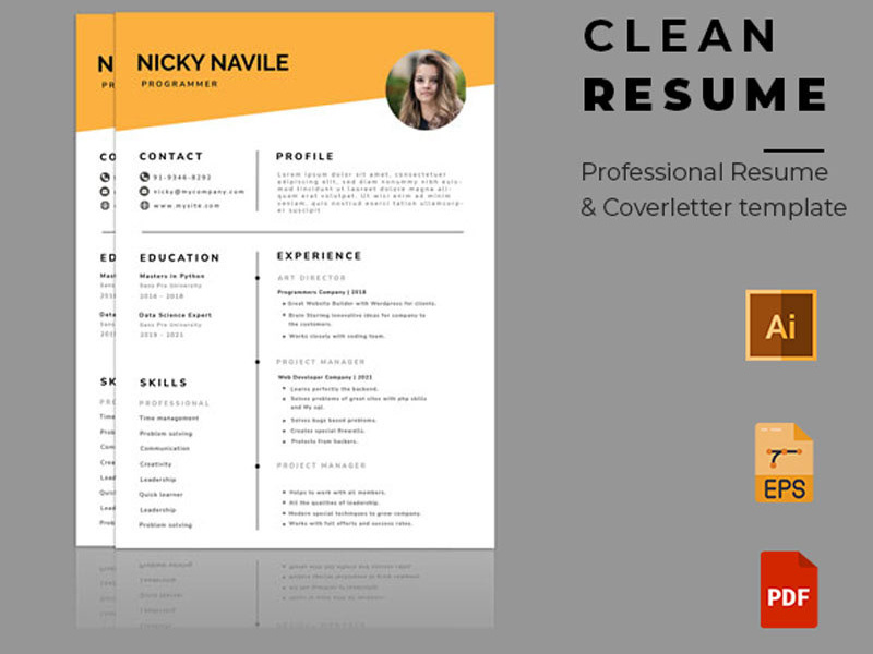 Coders CV / Resume Template For Download by Nikhilesh on Dribbble