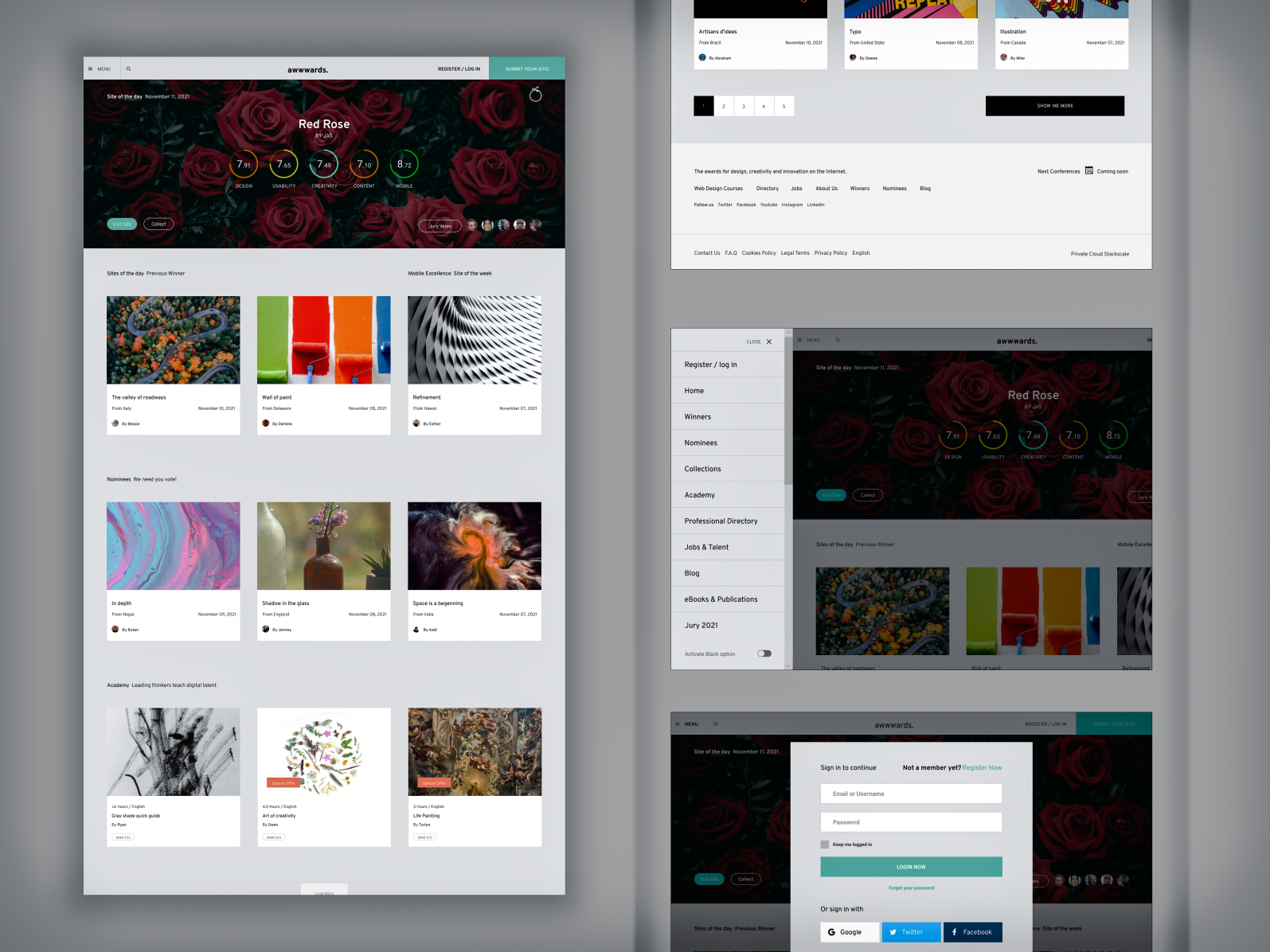 Awwwards Web design by Rohit Jadhav on Dribbble