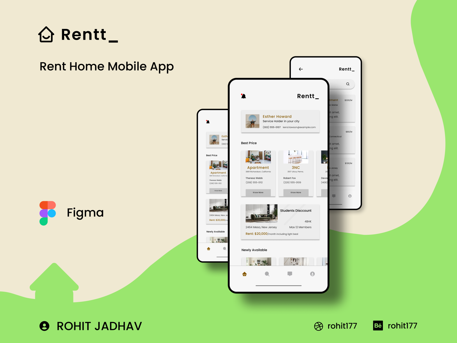 Home on rent Mobile app by Rohit Jadhav on Dribbble