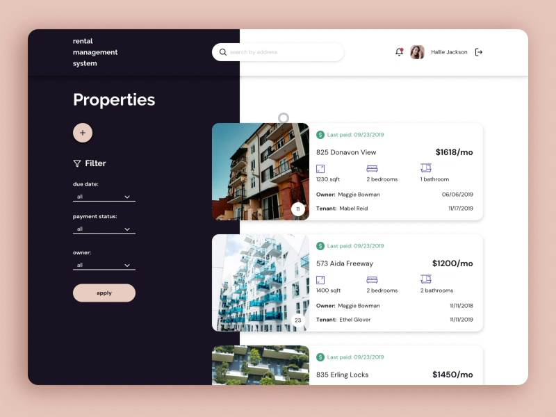 Rental Management System - Web by Magora on Dribbble