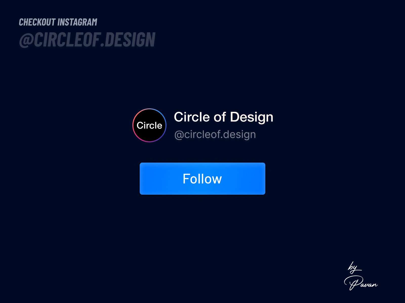 Circle of Design by Pavan Kusuma on Dribbble