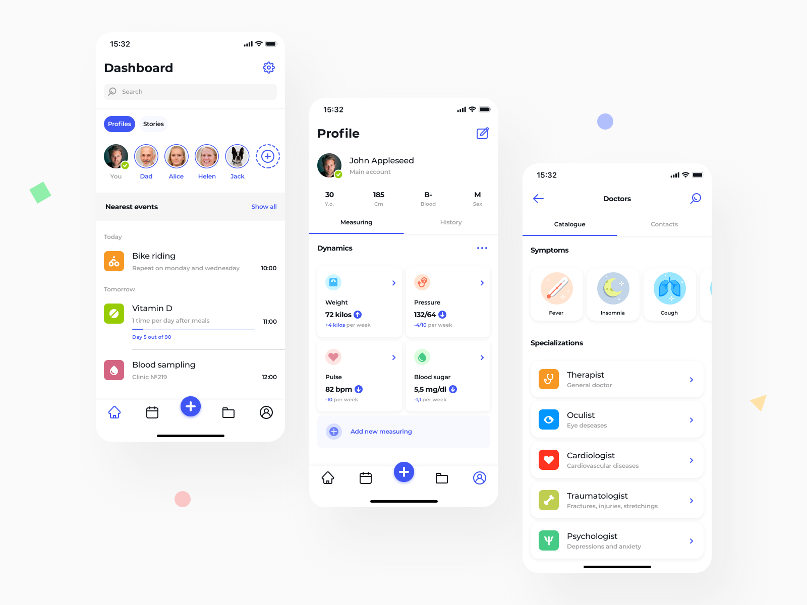 Medical App UI by Andrew Reva on Dribbble