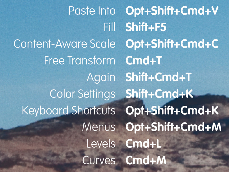 Photoshop Mac Keyboard Shortcuts by Matt Hamm on Dribbble Photoshop Mac Keyboard Shortcuts by Matt Hamm on Dribbble