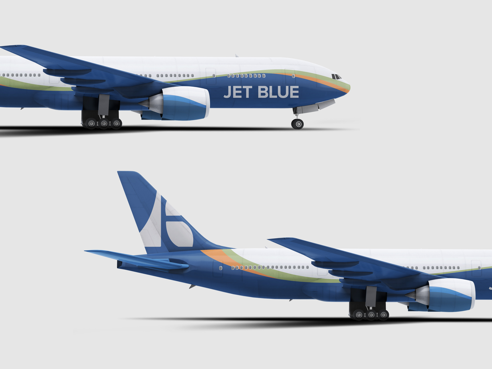 JetBlue Branding - Airplane by Rosy Spencer on Dribbble