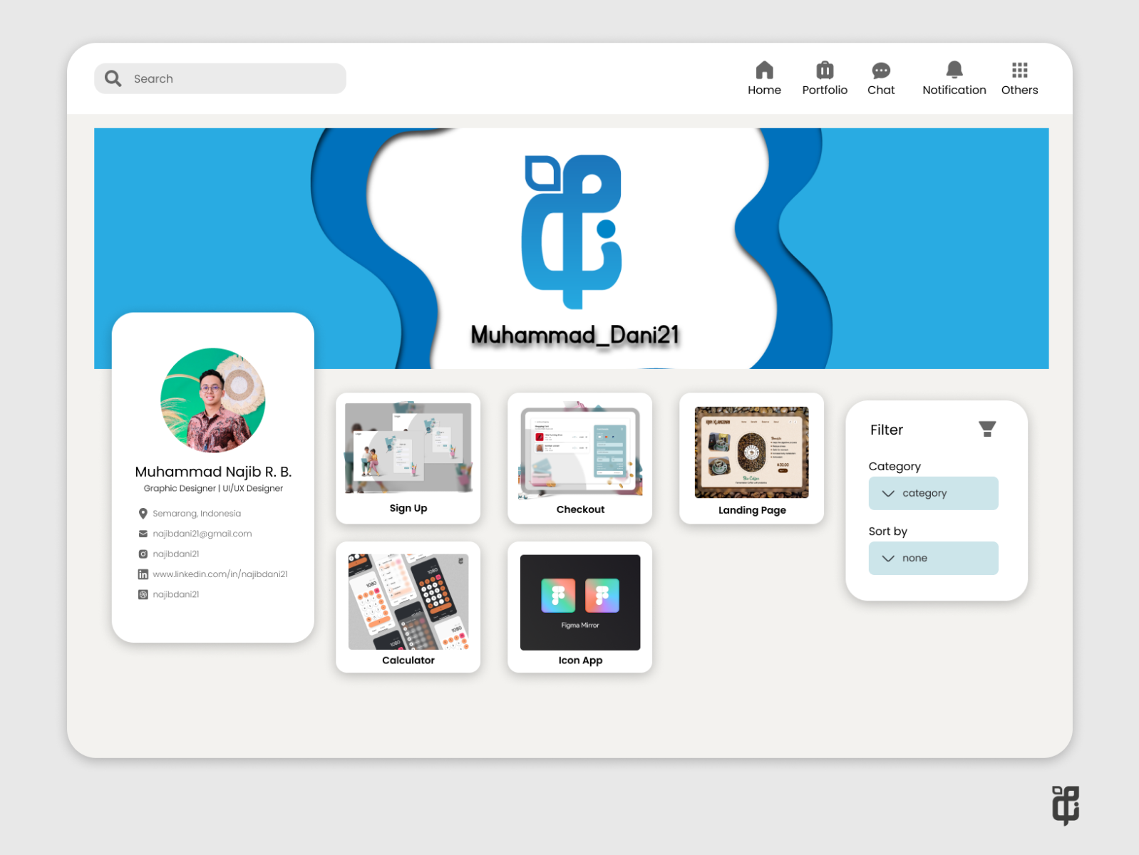 User Profile UI Design Challenge by Muhammad Najib RB on Dribbble